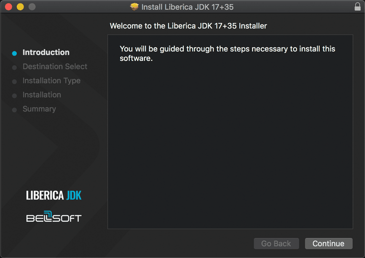 Liberica JDK 17+35 Install Guide