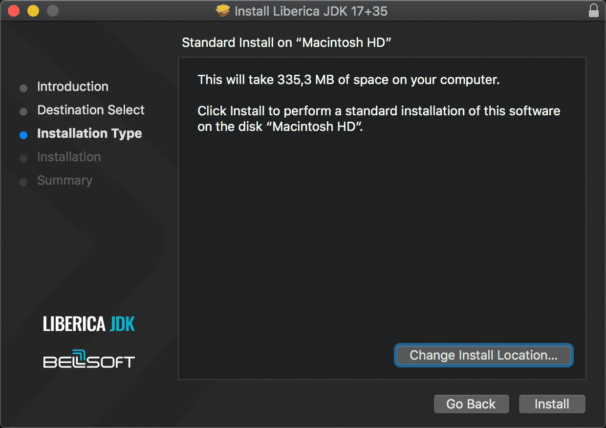 Liberica JDK 17+35 Install Guide