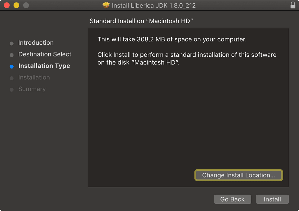 Liberica JDK 8u282+8 Install Guide