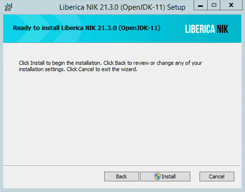 Liberica NIK 21.3.3.1+1-11.0.17b7 Install Guide