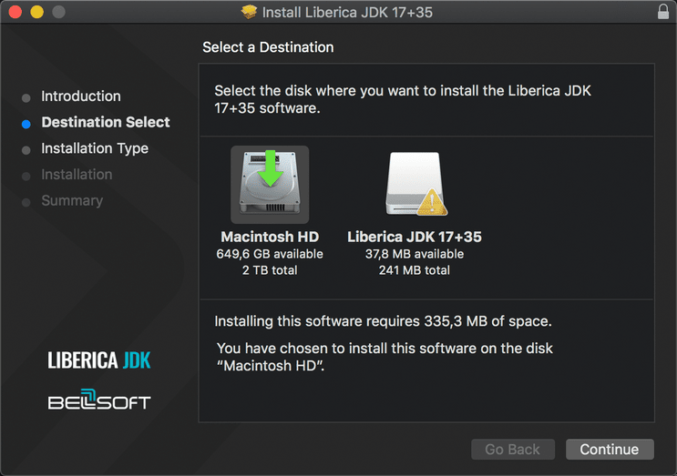 Liberica JDK 17+35 Install Guide