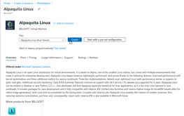 Alpaquita Linux images in Microsoft Azure